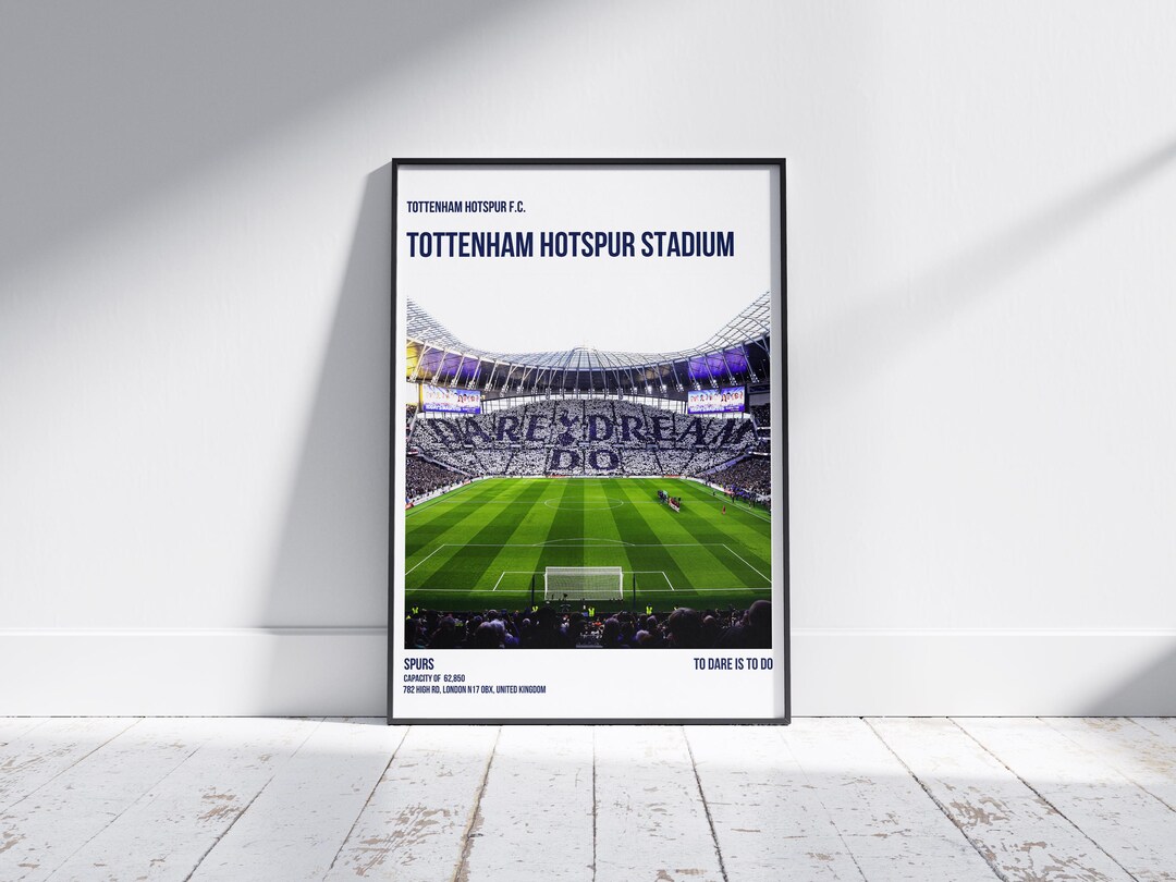 Tottenham Hotspur Stadium Poster,tottenham Poster ,mid-century Modern ...