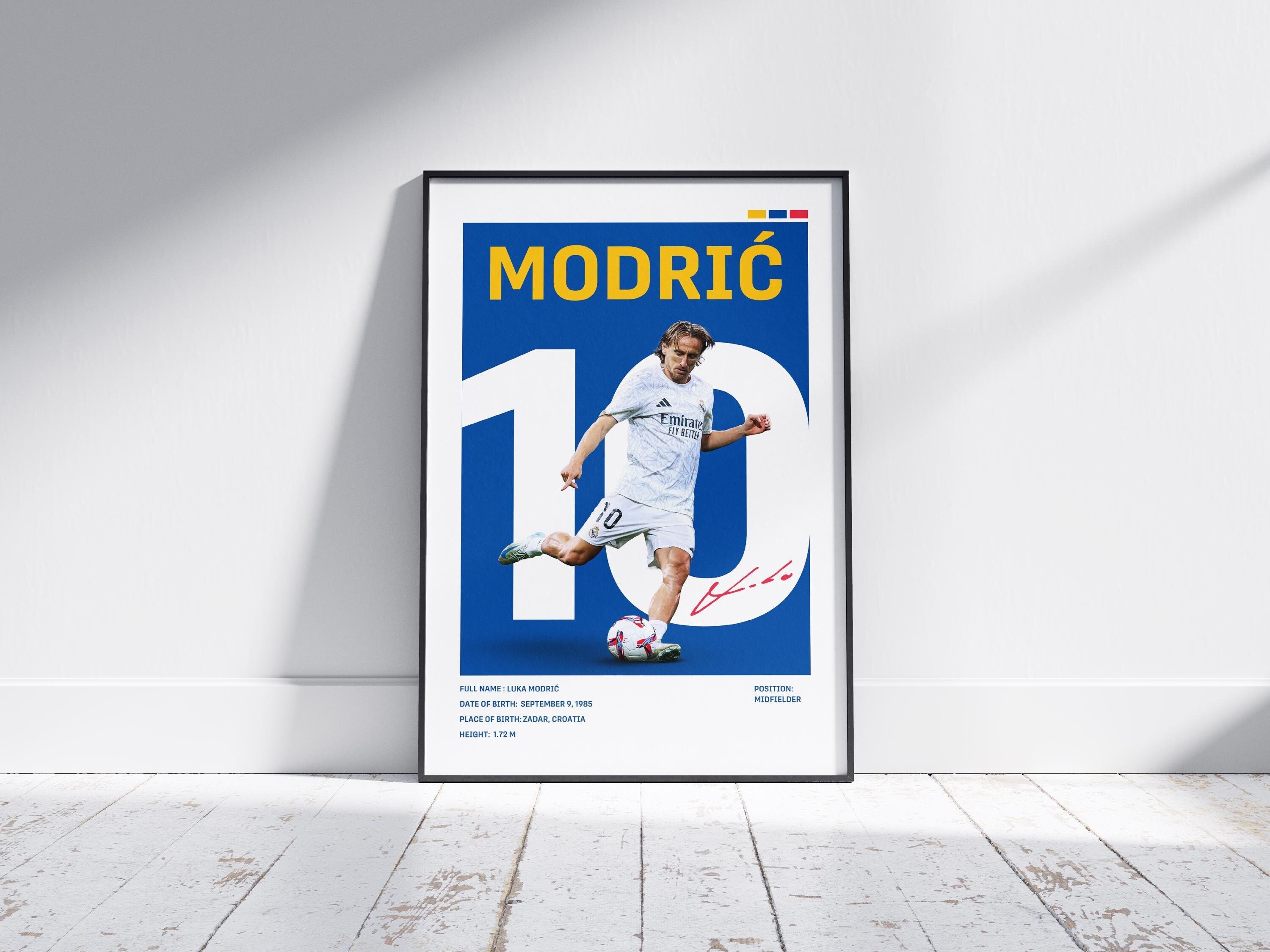 Luka Modric Poster, Real Madrid Poster, Modric Wall Art, Modric Print ...