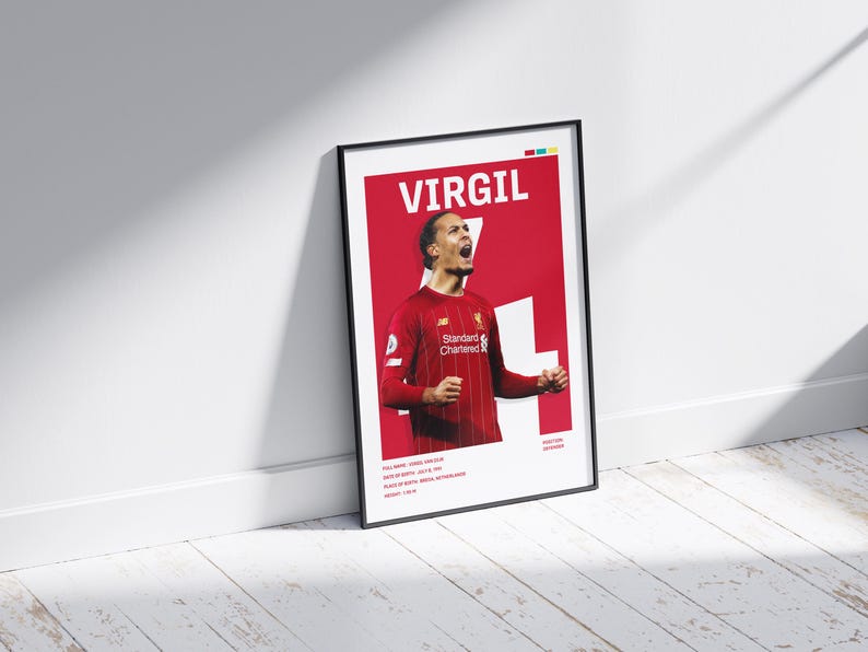 Virgil Van Dijk Liverpool Poster: Football Art Print (digital Download ...