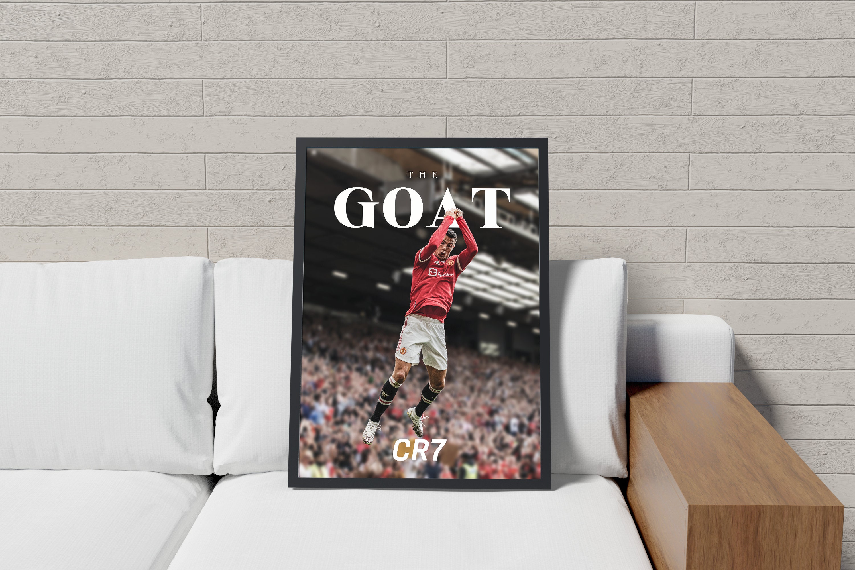 Cristiano Ronaldo Poster, Soccer Wall Art Gift, Sports Bedroom Poster ...