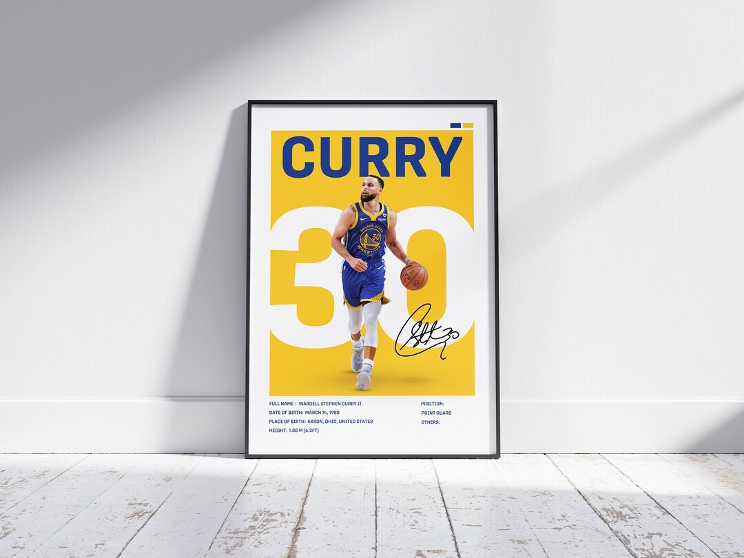 Steph Curry Poster, NBA Poster, Golden State Warriors, Sports Poster ...