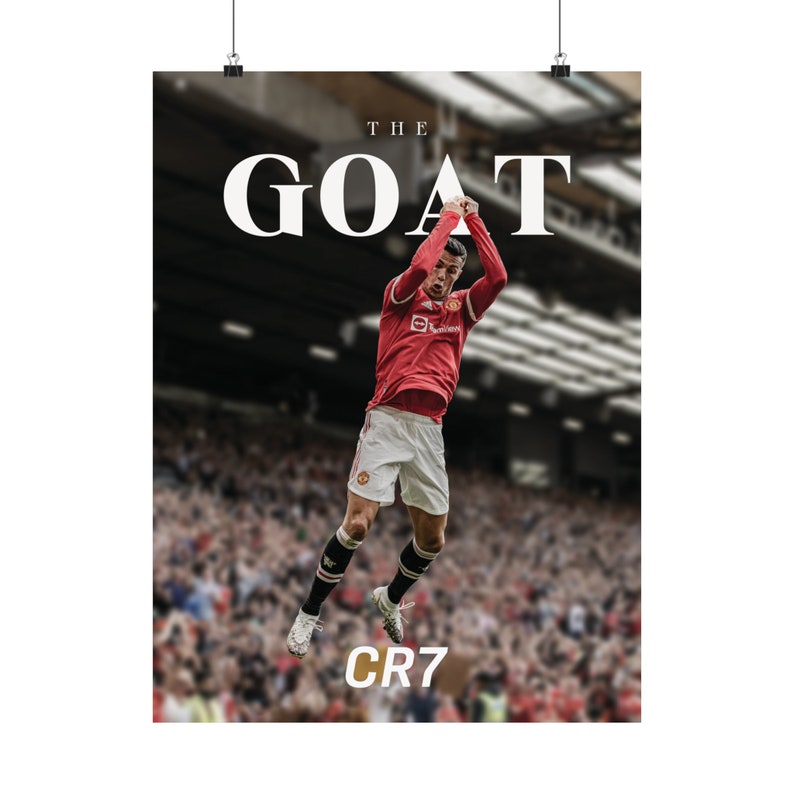 Cristiano Ronaldo Poster, Soccer Wall Art Gift, Sports Bedroom Poster ...
