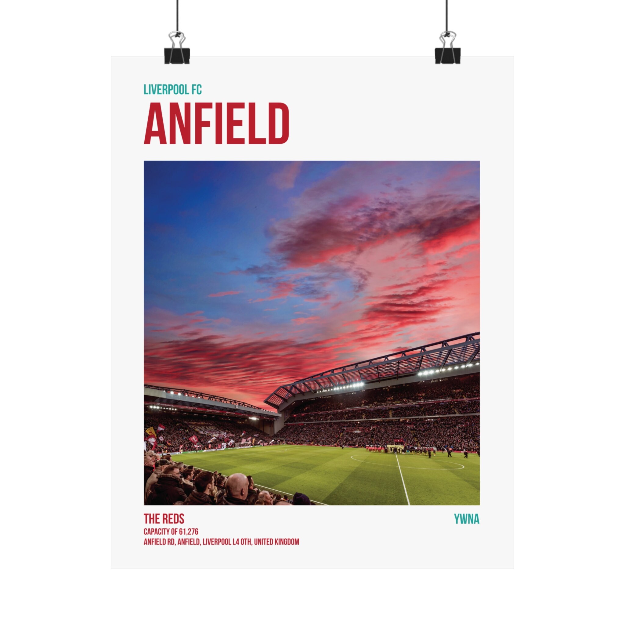 Anfield Poster, Liverpool FC, Liverpool Poster, Anfield Stadium Poster ...