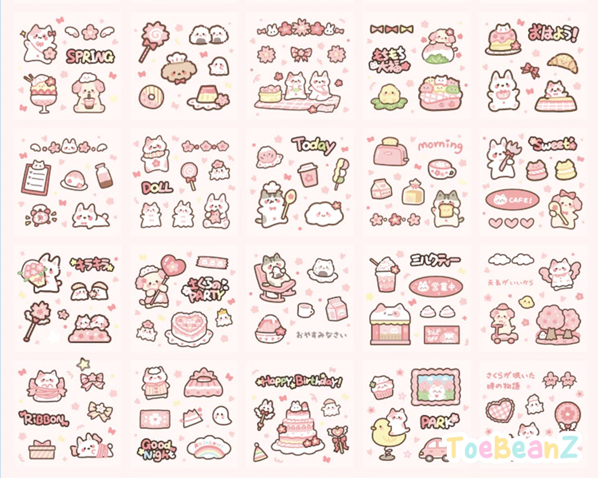 Cute Sticker Sheets Mystery Sticker Sheet Bundle Kawaii - Etsy UK