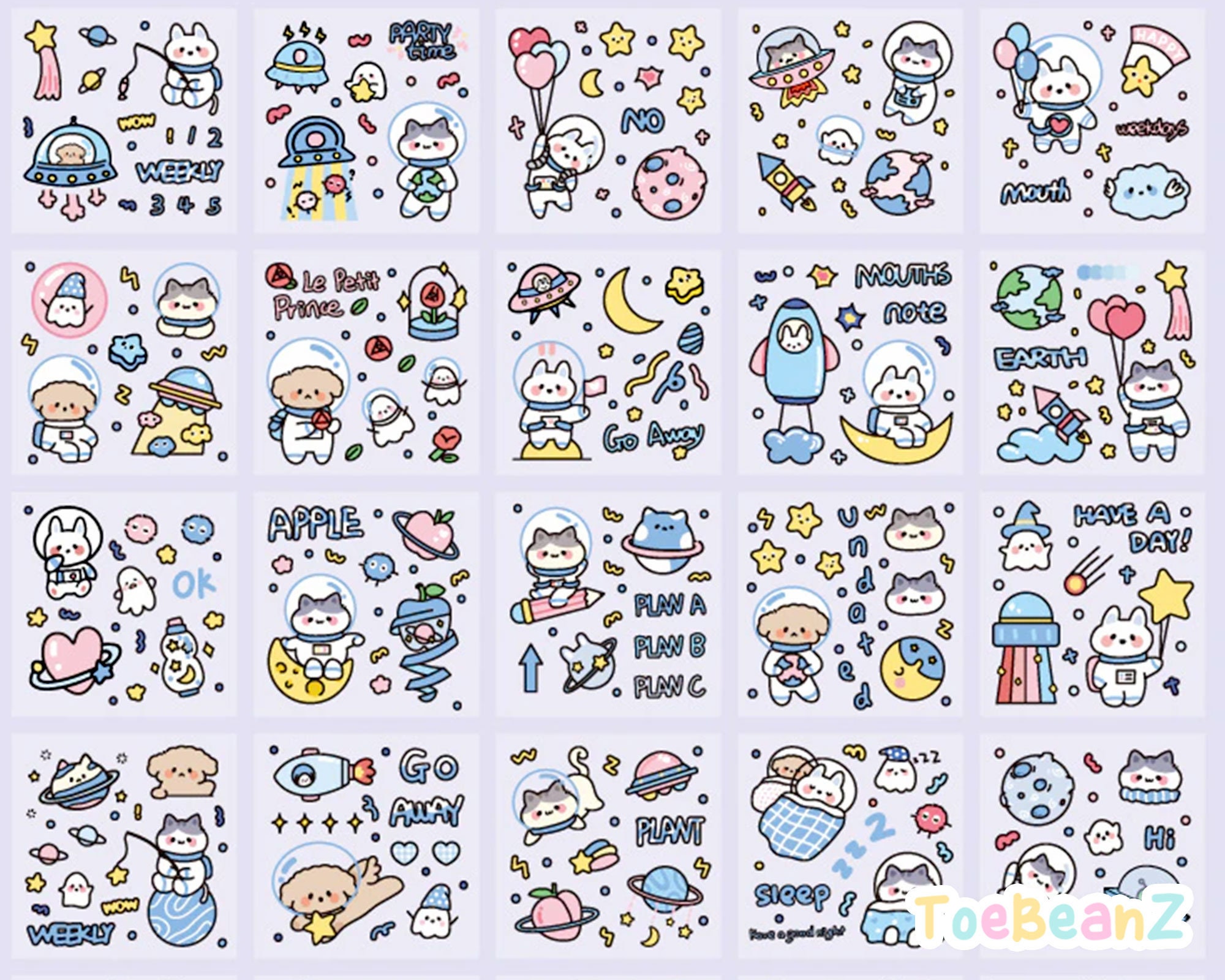 Cute Sticker Sheets Mystery Sticker Sheet Bundle Kawaii - Etsy UK