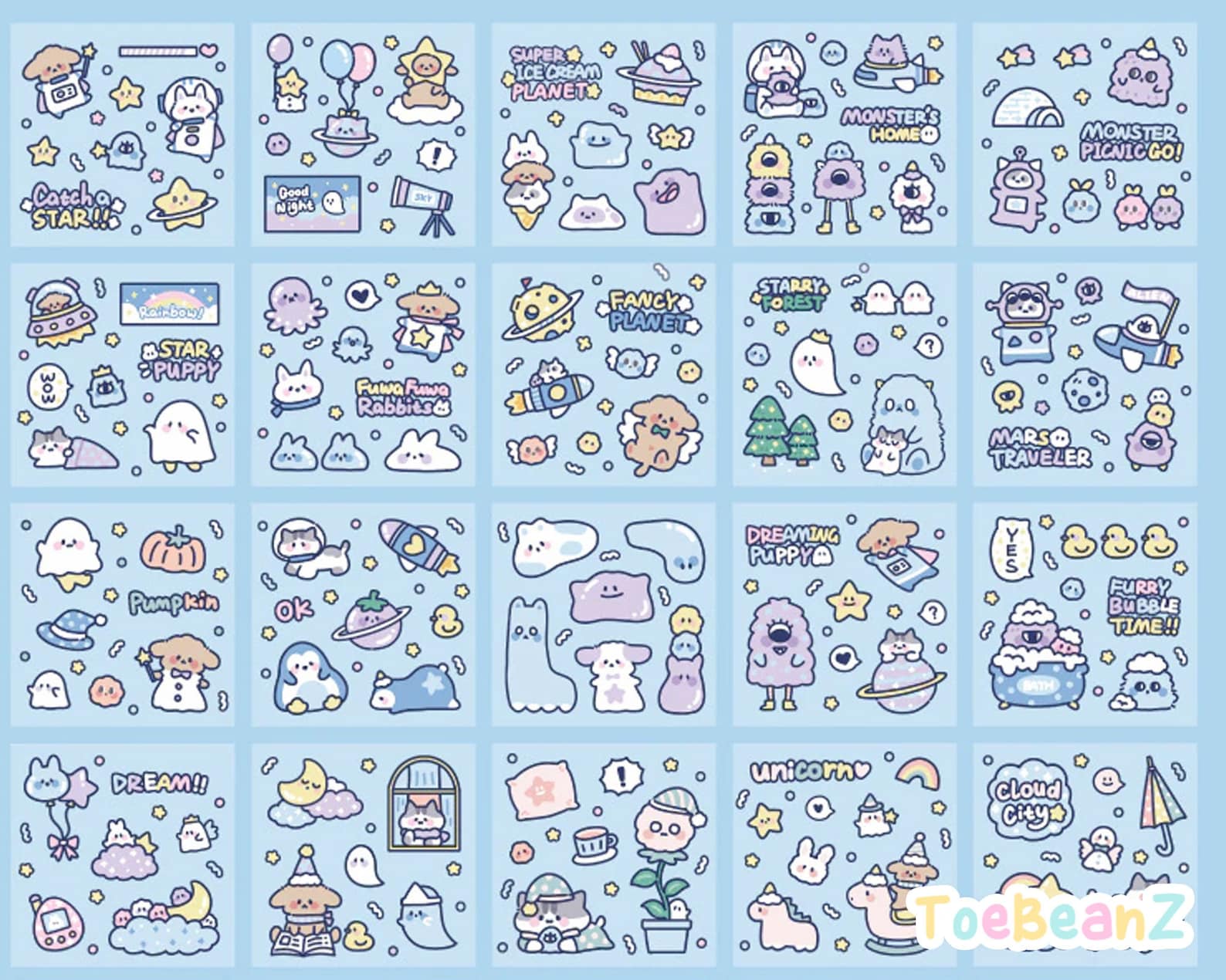 Cute Sticker Sheets Mystery Sticker Sheet Bundle Kawaii - Etsy UK
