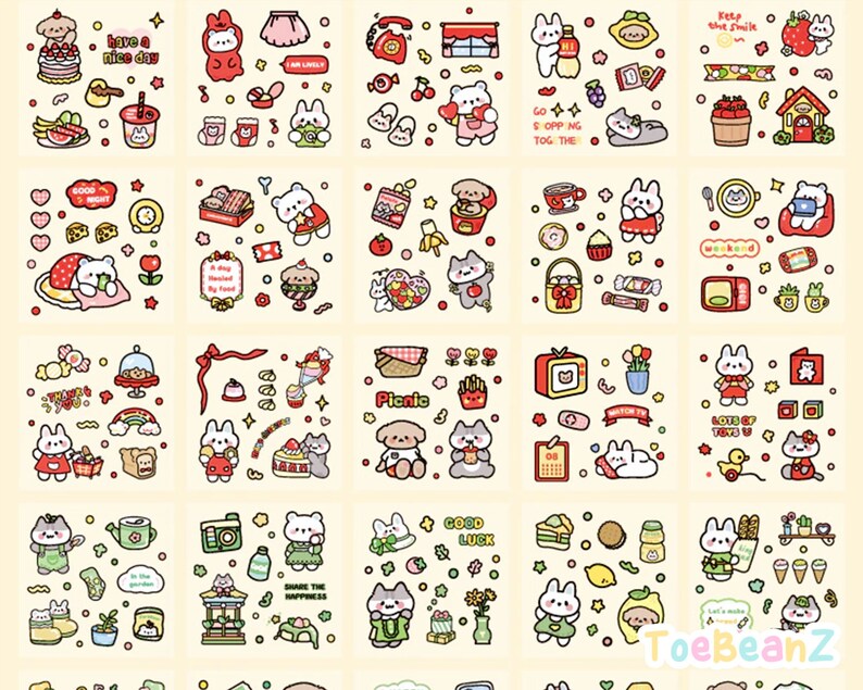 Cute Sticker Sheets Mystery Sticker Sheet Bundle Kawaii - Etsy UK