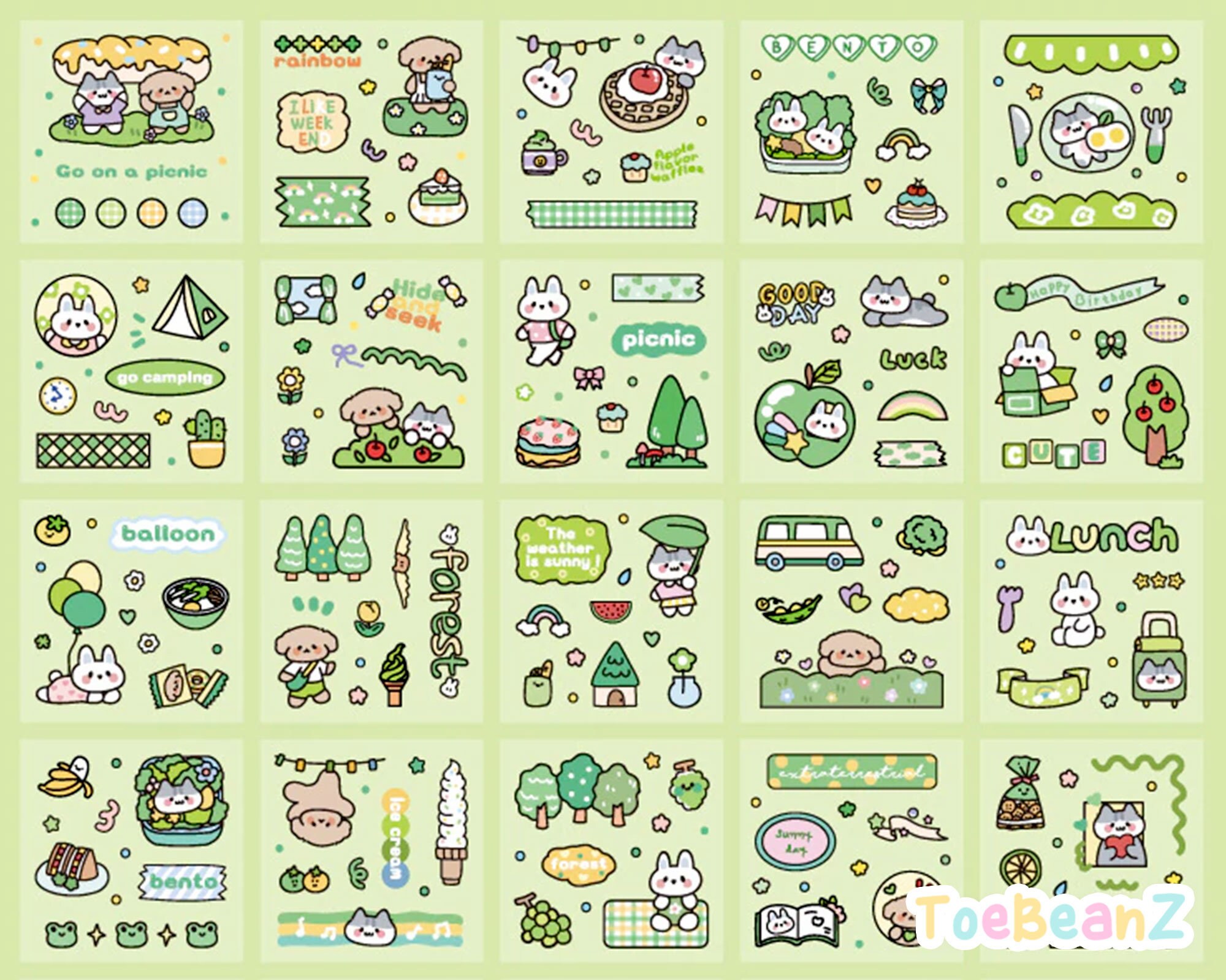 Cute Sticker Sheets Mystery Sticker Sheet Bundle Kawaii - Etsy UK