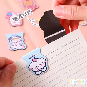 Kawaii Bookmarks Cute Magnetic Bookmark, Planner Clip, Page Marker ...