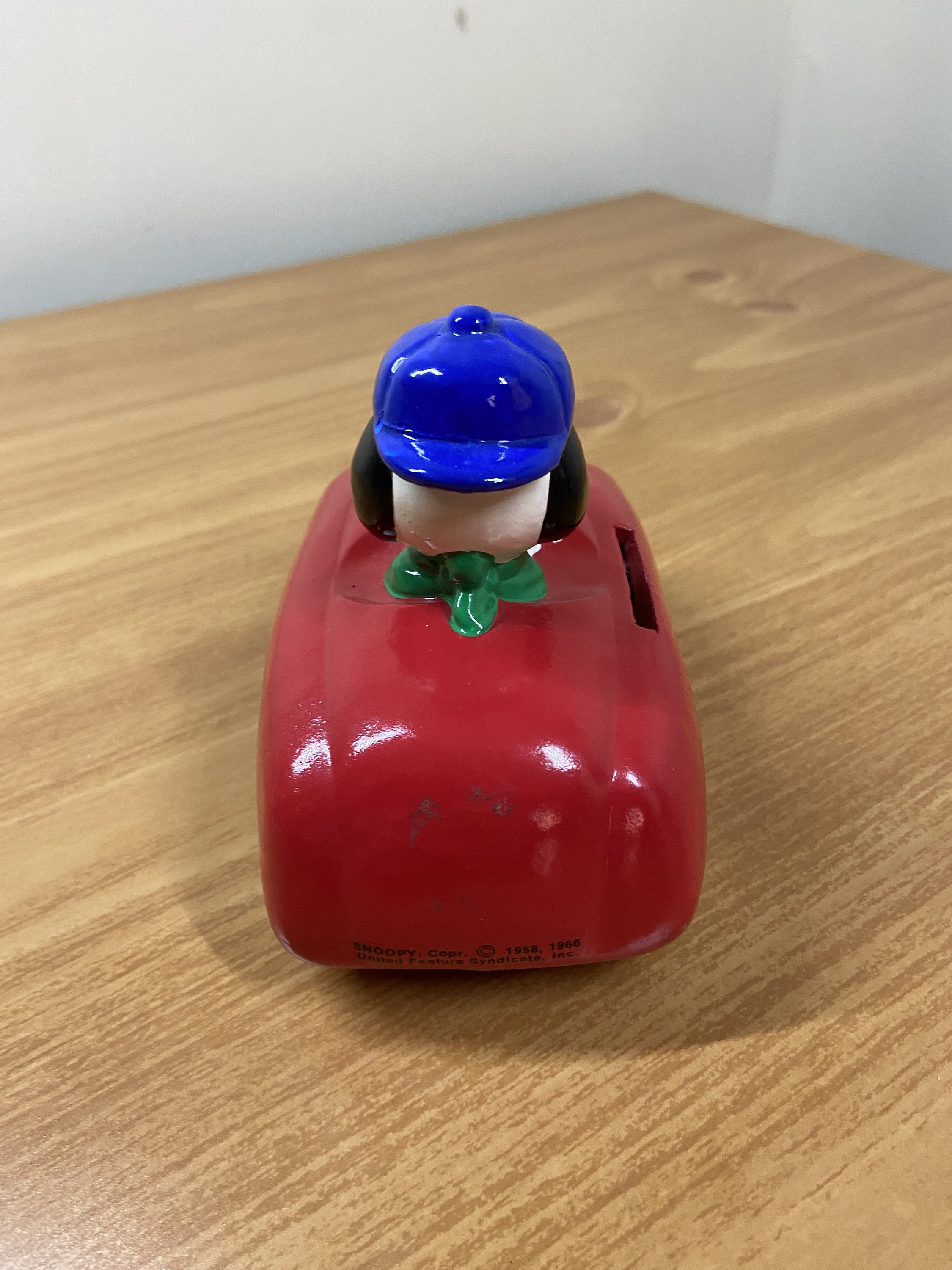 Vintage Peanuts Snoopy Race Car Racer Coin Bank 1960s - Etsy