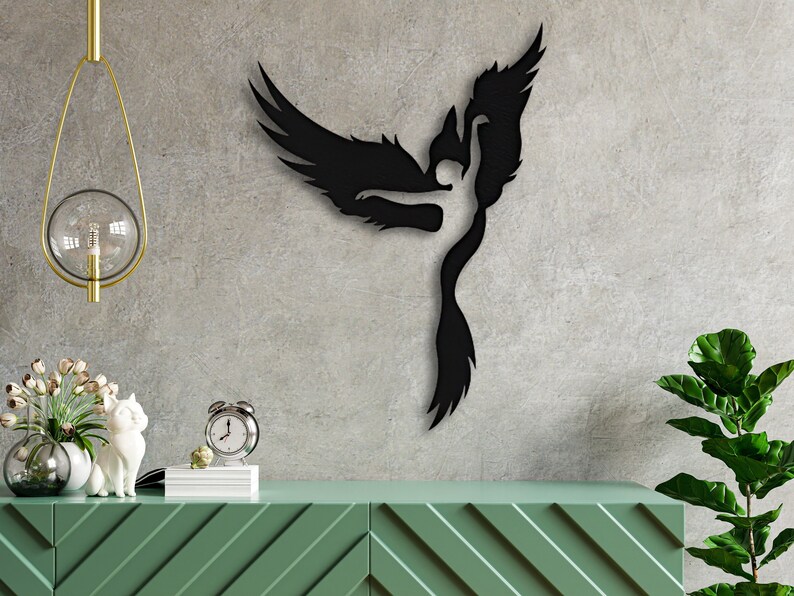 Phoenix Wall Art Simurgh Mythologic Wooden Wall Decor Myth - Etsy