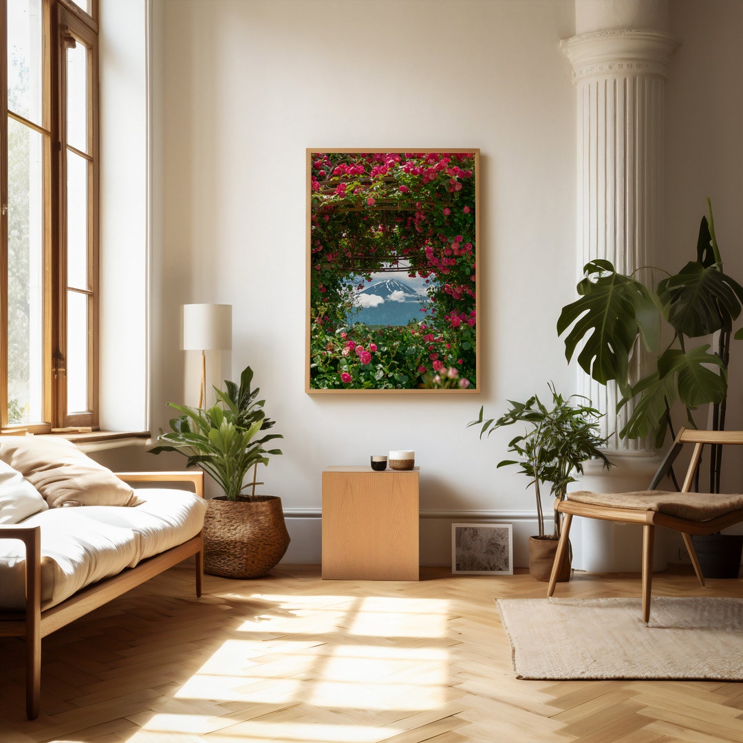 Fine Art Photography Print of Mount Fuji Japan With Floral Frame| Made ...
