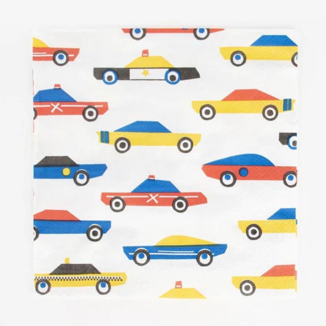 Race Car Pattern Paper Napkin, Race Car Party, F1 Party, Fast Car ...