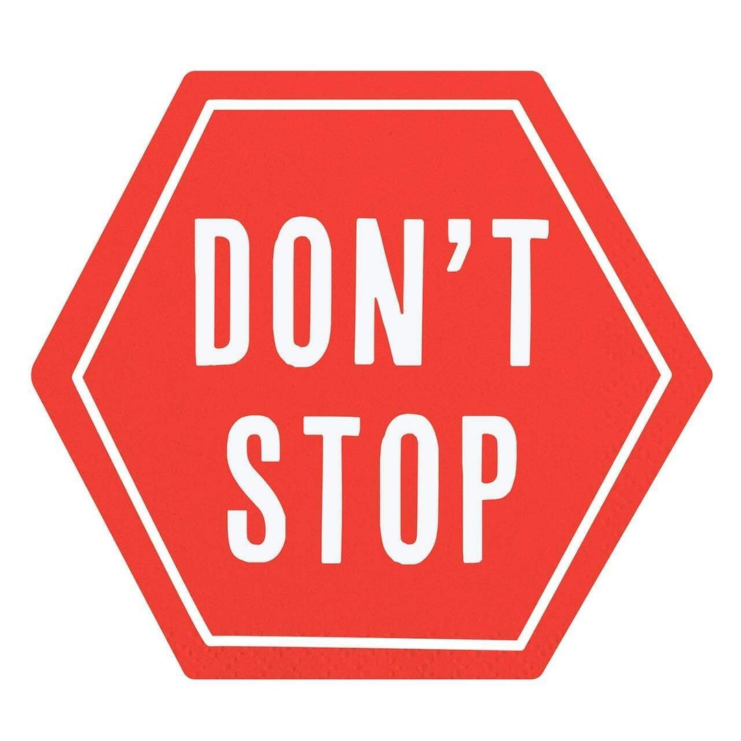 Stop Sign Shaped Cocktail Napkin, Race Car Party, F1 Party, Fast Car ...