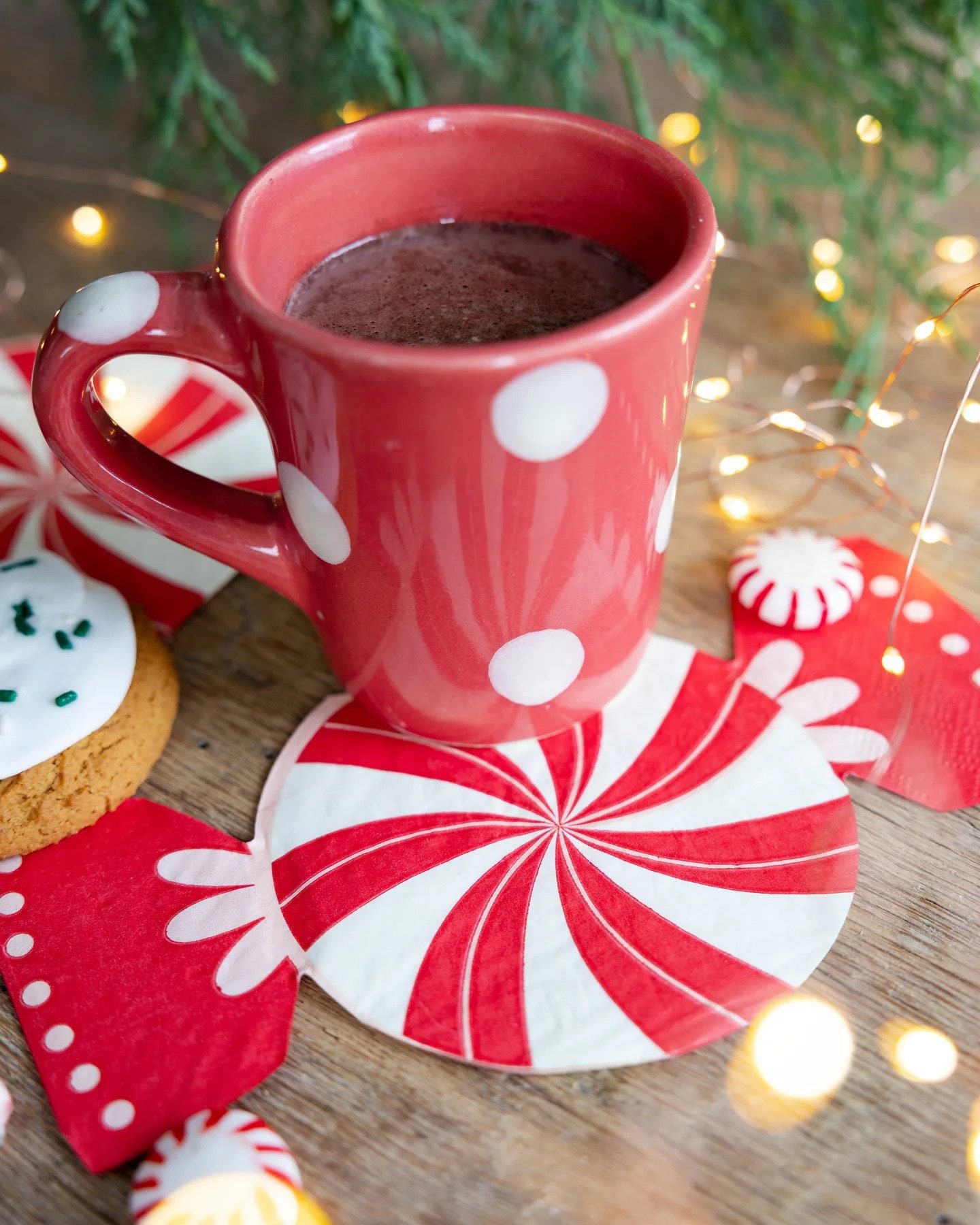 Candy Shaped Napkins, Candy Swirl Napkins, Christmas Napkins, Holiday ...