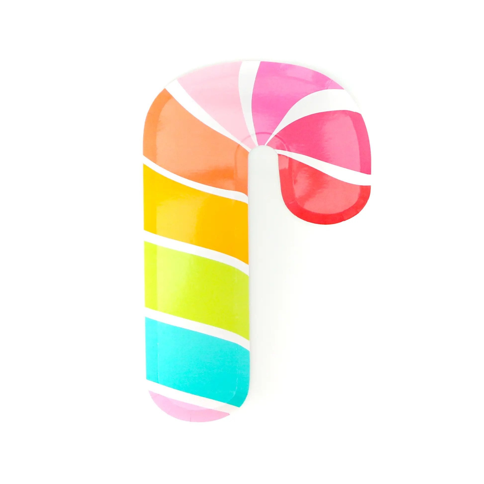 Rainbow Candy Cane Shaped Plates Die-cut Christmas Plates - Etsy