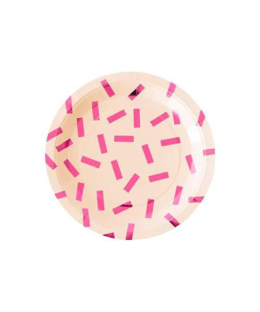 Valentines Confetti Plate, Valentines Day Plate, Pink Confetti Plate ...
