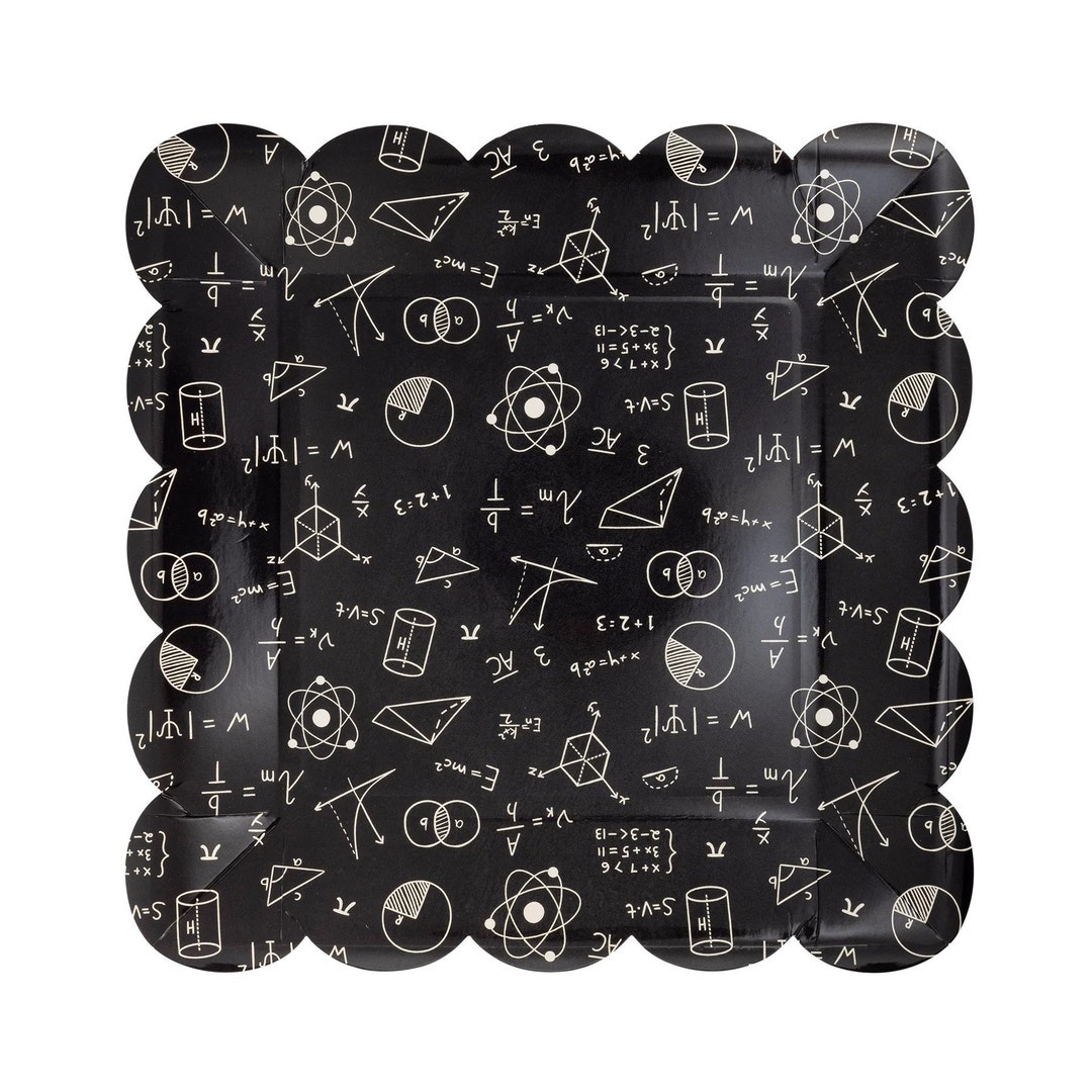 Equations Scalloped Plate, Back to School Party, School Decor ...