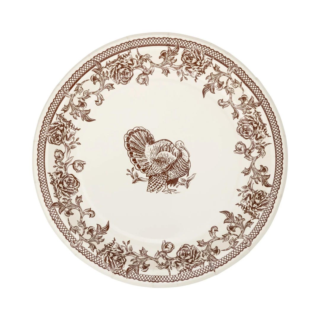 Harvest Turkey Plates, Thanksgiving Plates, Fall Turkey Plates, Harvest ...