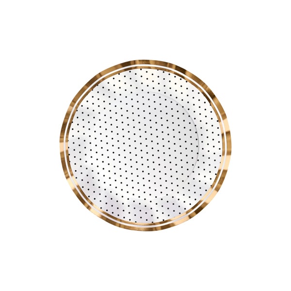 Black and White Polka Dot Plates - Etsy