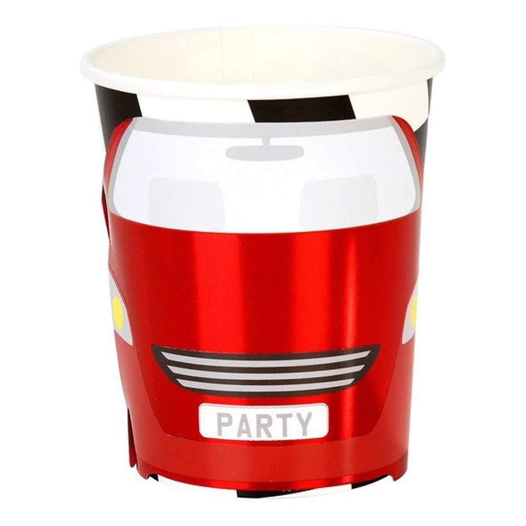 Race Car Red Paper Cup, Red Race Car Party, F1 Party, Fast Car Cup ...