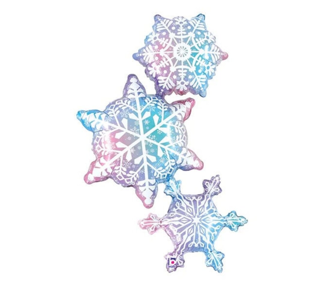 50" Snowflake Balloon, Large Snowflake Balloon, Mylar Holiday Balloons ...