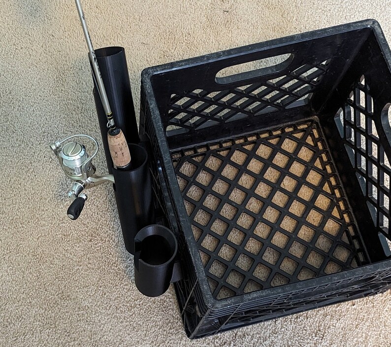 Custom Milk Crate Fishing Rod Holder - Etsy