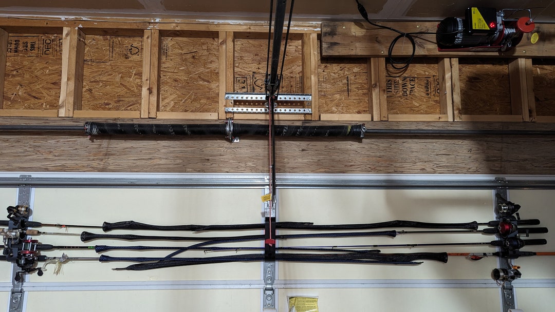 Premium Garage Door Fishing Rod Holder 4 Rod to 8 Rod Space Saver - Etsy