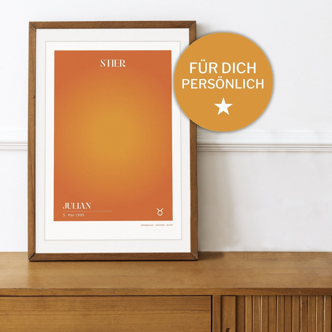 Personalized Zodiac Sign Poster, Digital Download - Etsy