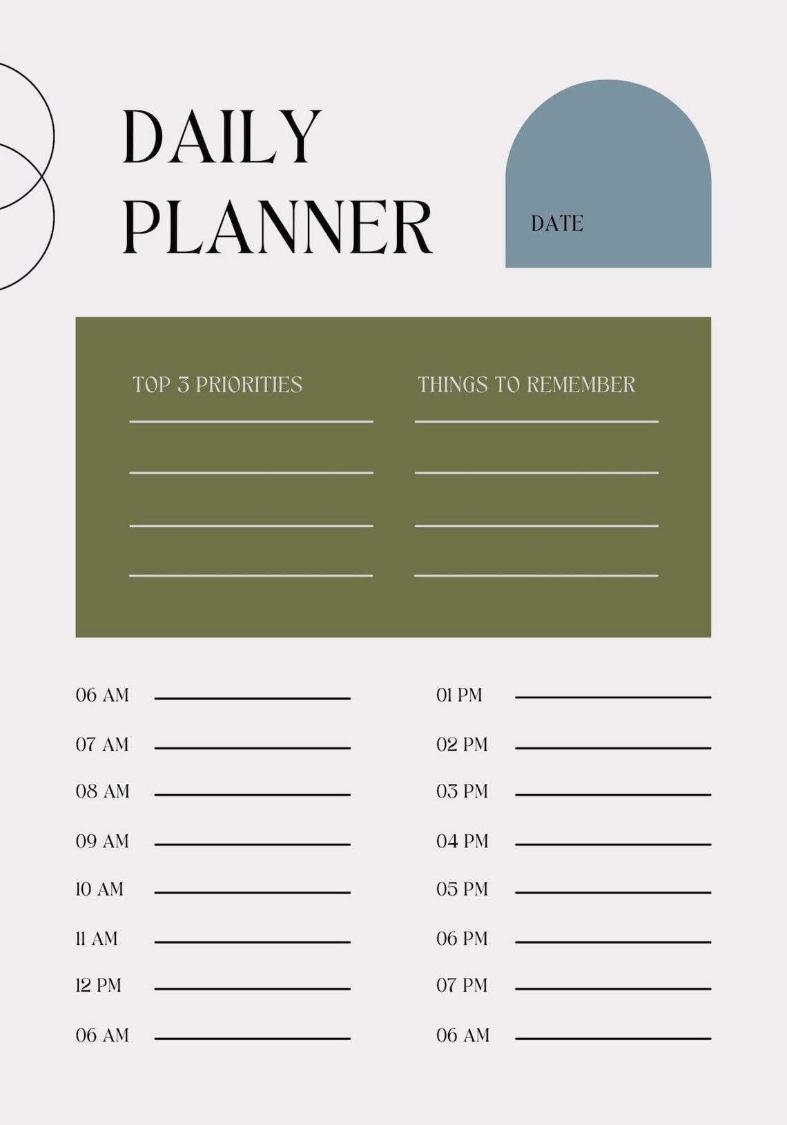 Printable Personalized Daily Planner- PDF Digital Download - Etsy