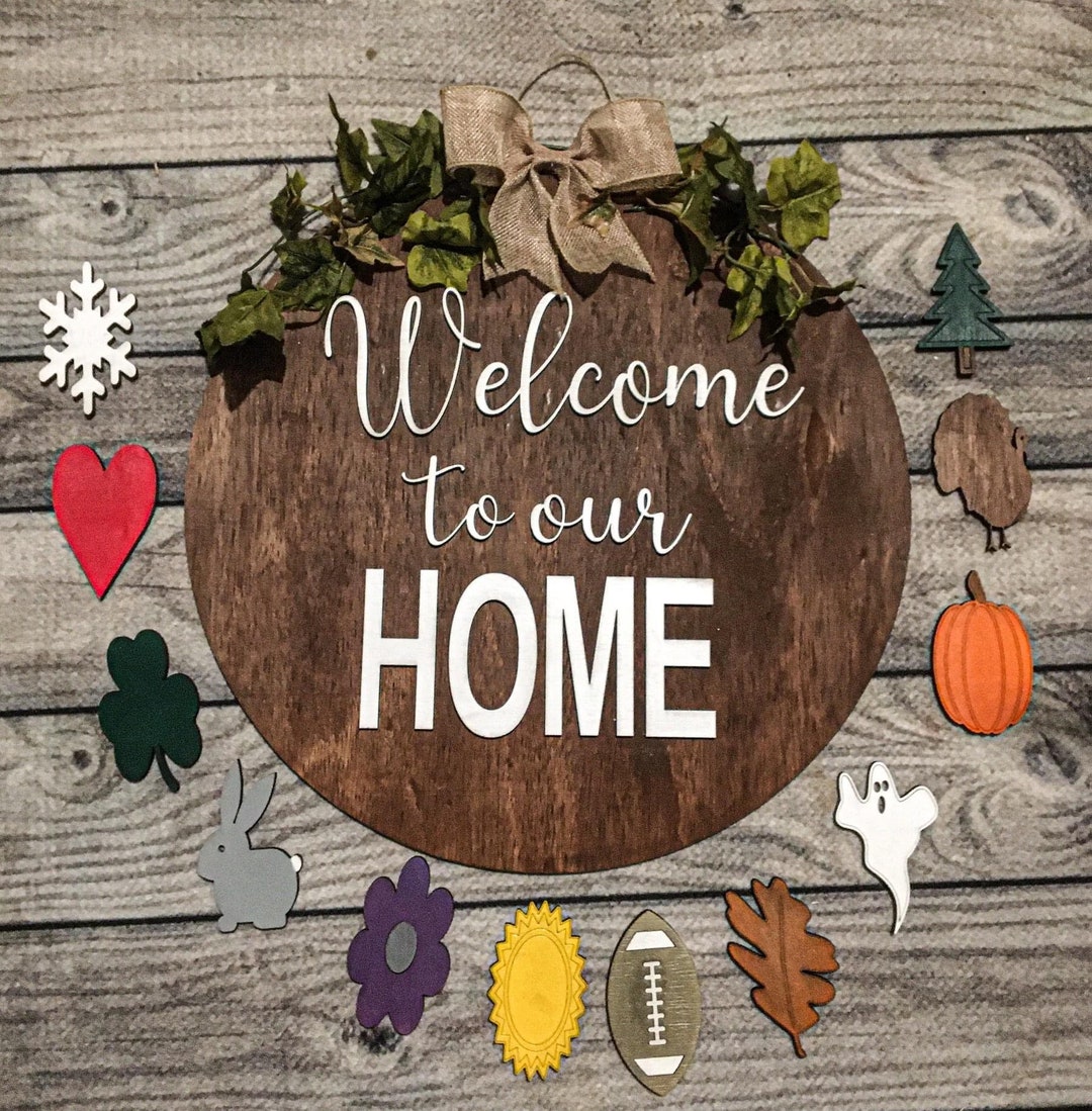 Welcome to Out HOME Interchangeable Door Sign - Etsy
