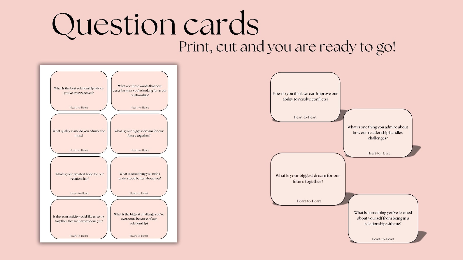 Couple Questions Cards Games, Deep Conversation Starter, Gift for Him ...