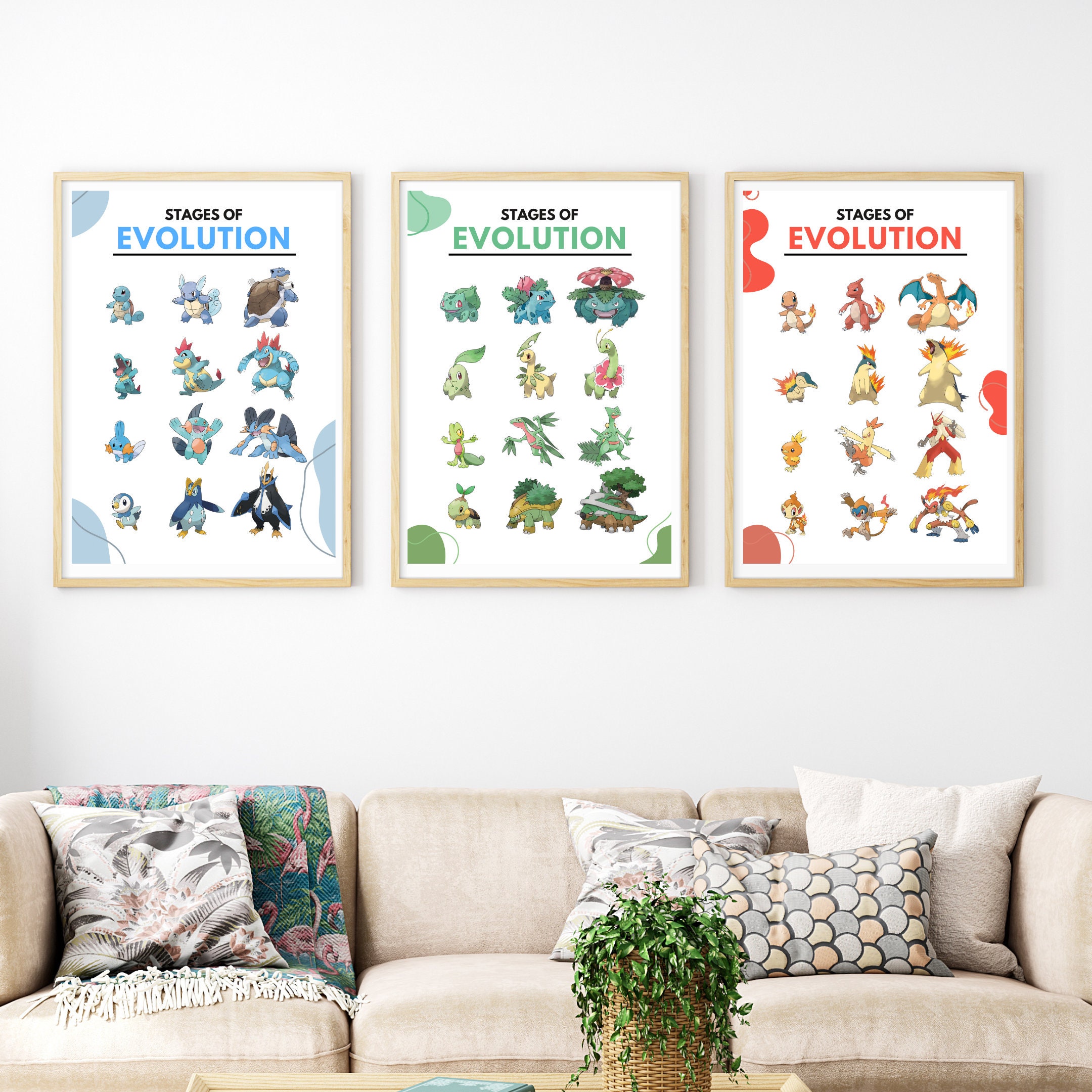 12 Pokemon Poster Bundle Printables, Pokemon Gift, Educational Pokemon ...