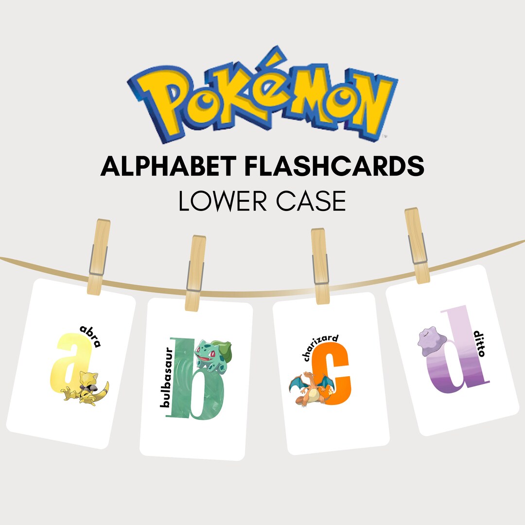 Pokemon ABC Lower Case Cards Printable | Pokemon Homeschool Printables ...