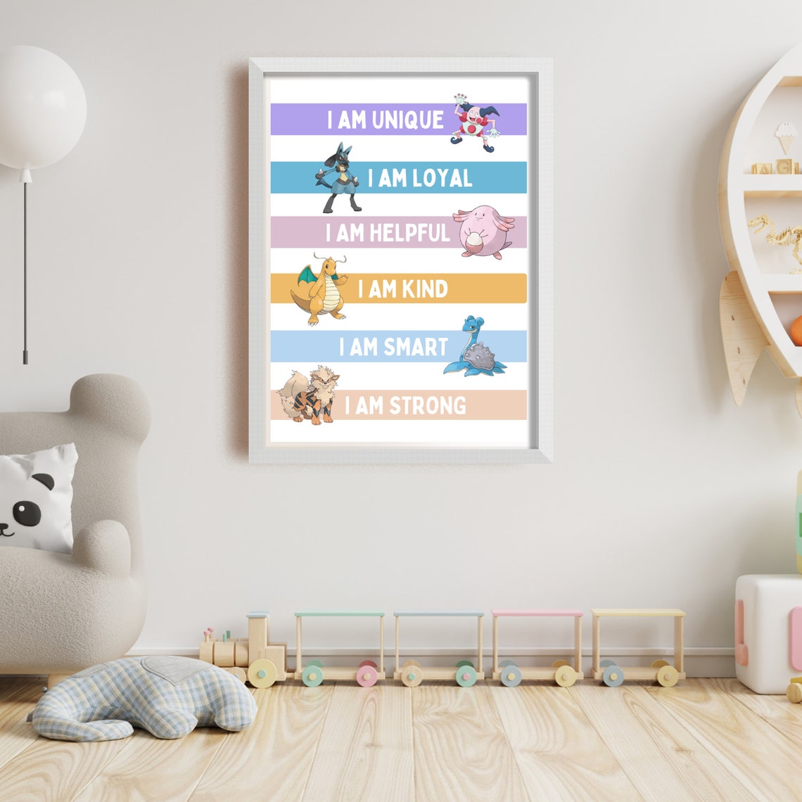 Pokemon Affirmation Poster Printable, Positive Kids Room Decor, Pokemon ...