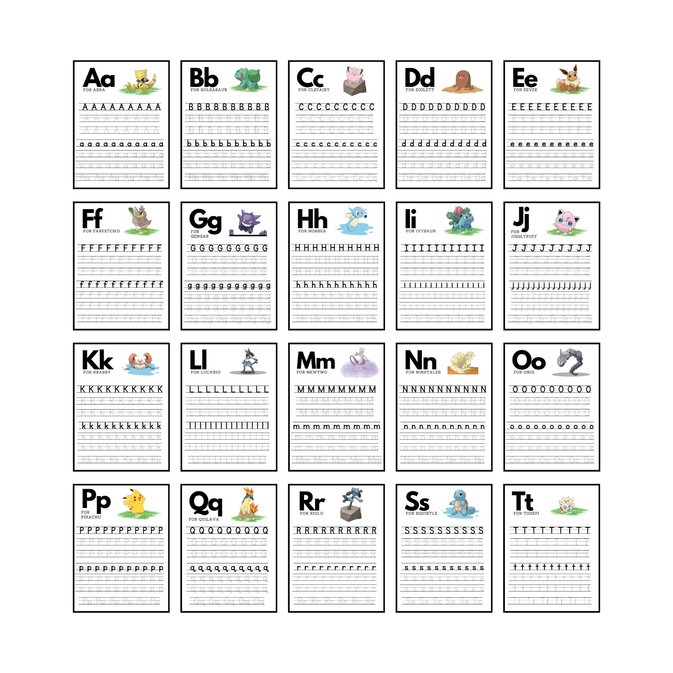 Pokemon Preschool Alphabet Worksheets, Pokemon Preschool Worksheets ...