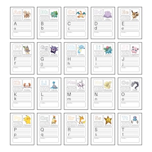 Preschool Pokemon Alphabet Worksheets, Pokemon Preschool Worksheets ...