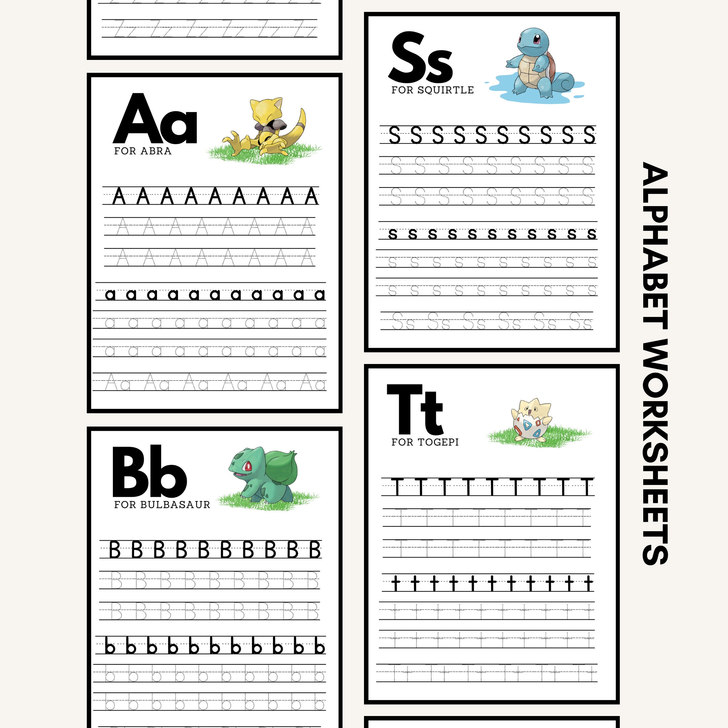 Pokemon Preschool Alphabet Worksheets, Pokemon Preschool Worksheets ...