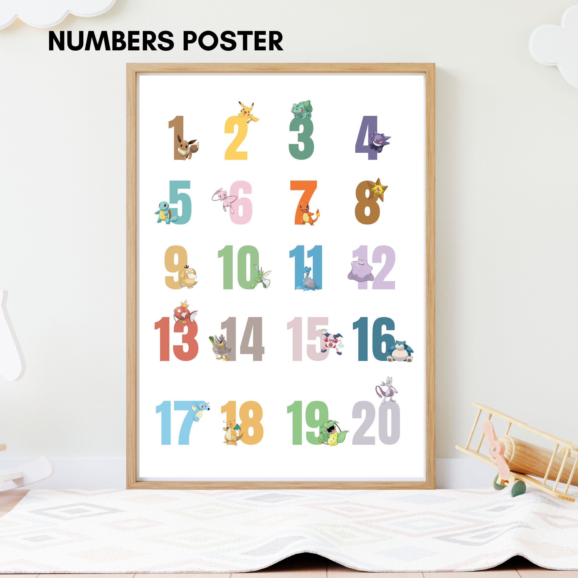 Pokemon Numbers Bundle | Printable Pokemon Numbers Puzzle, Worksheet ...