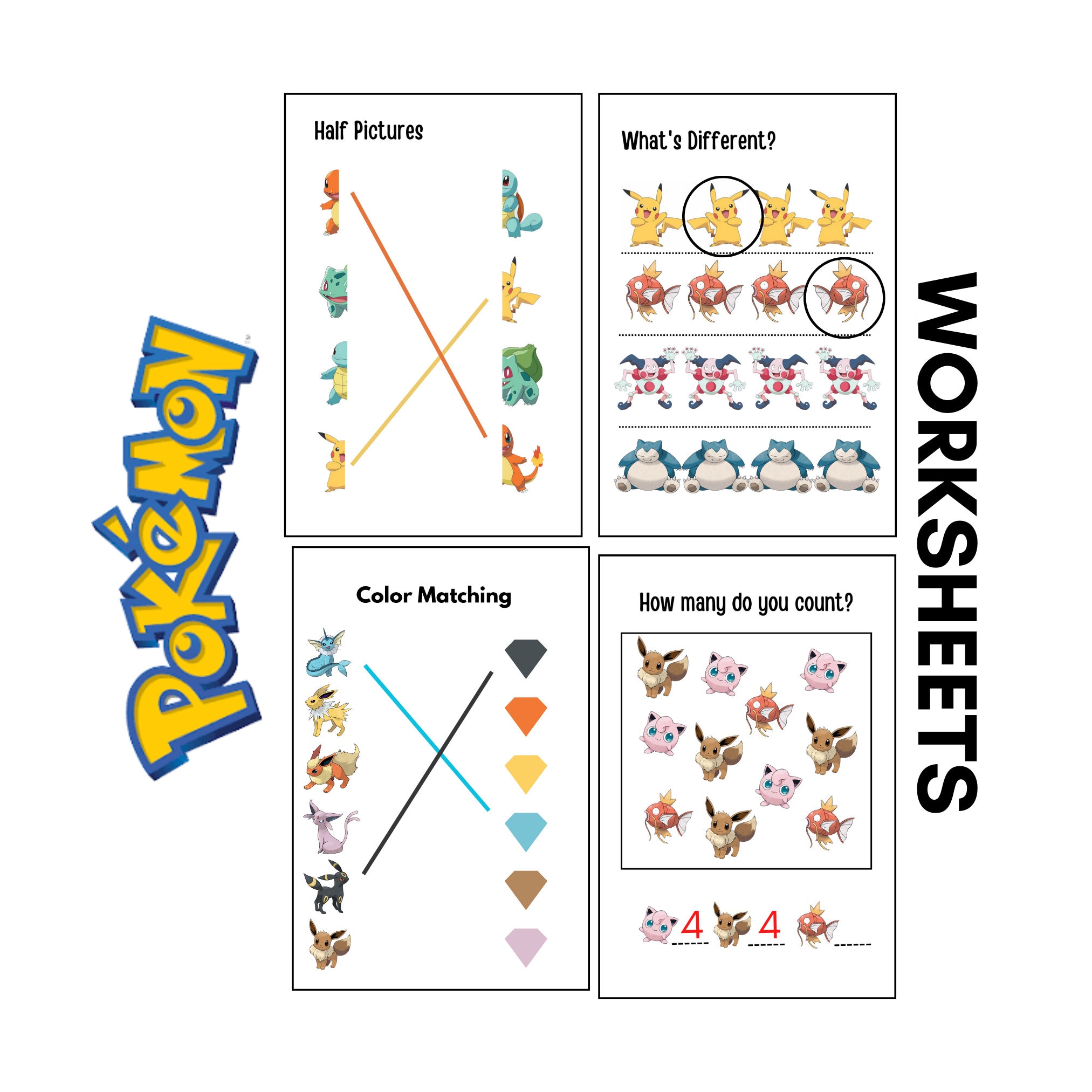 50+ Pokemon Learning Printable Worksheets | Pokemon Homeschool ...