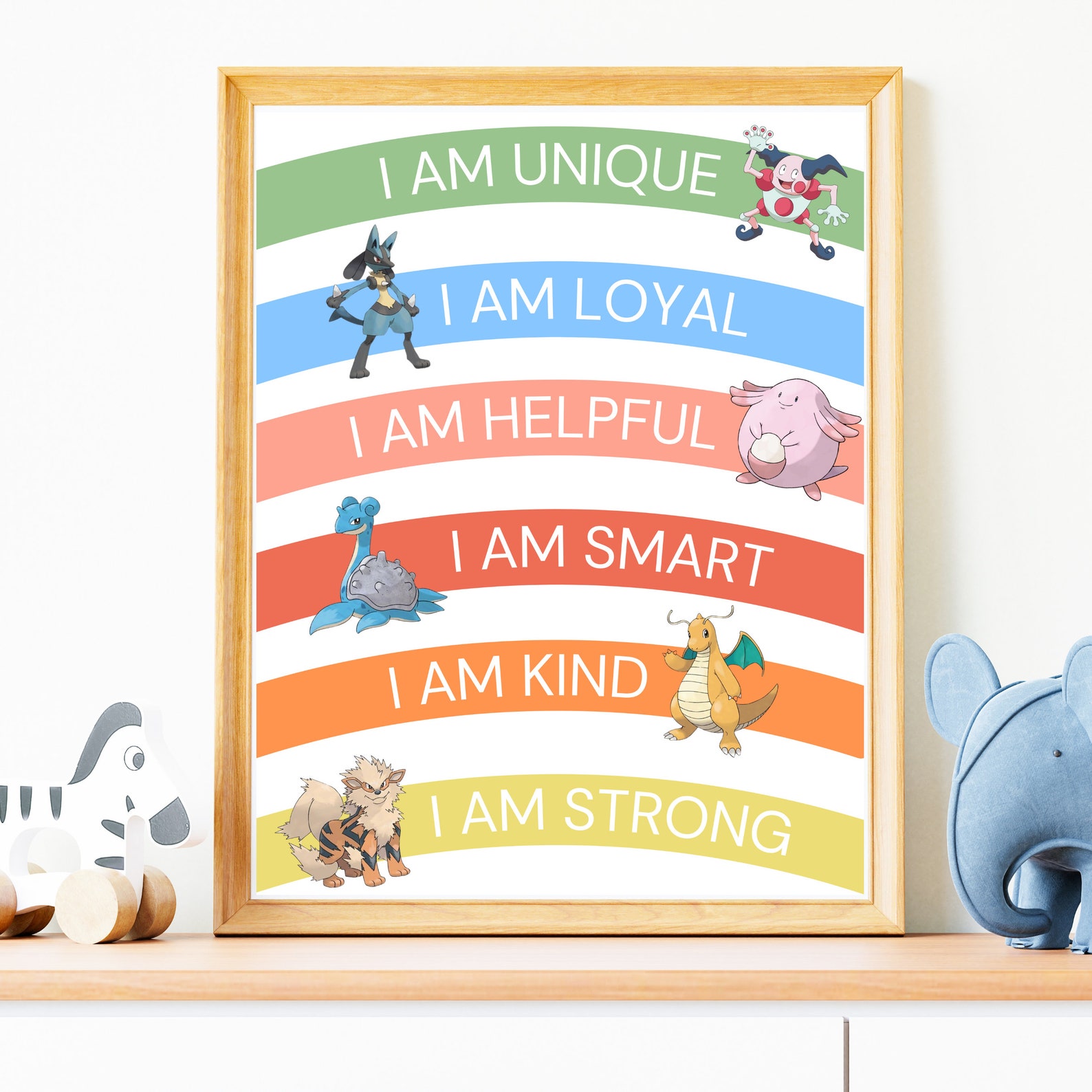 Pokemon Affirmation Poster Printable, Positive Kids Room Decor, Pokemon ...