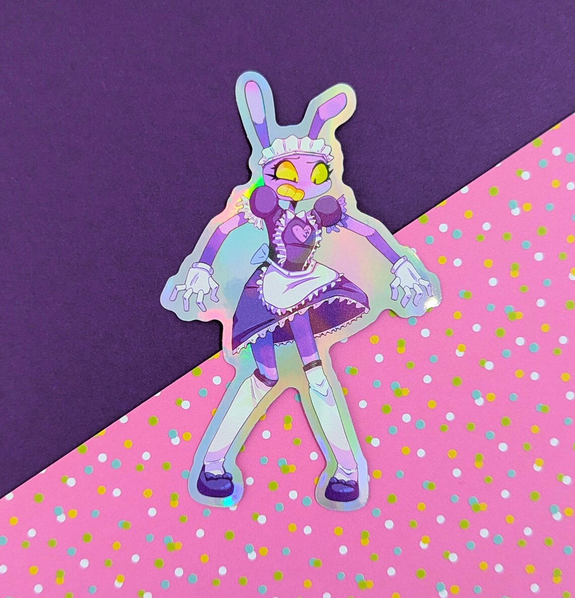 TADC Digital Circus Maid Dress Jax 10cm Holographic Vinyl Sticker - Etsy