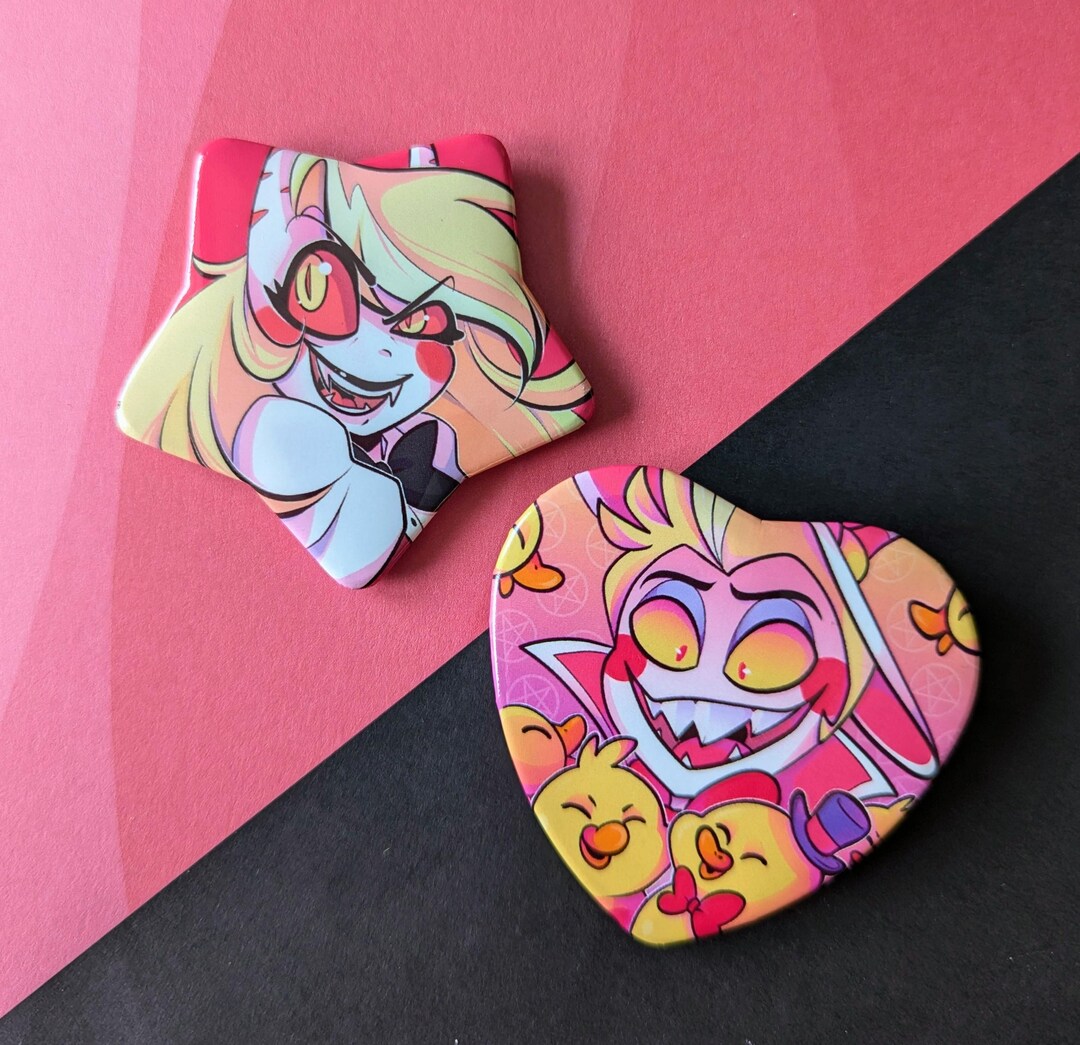 Hazbin Hotel Charlie and Lucifer Badges - Etsy Canada