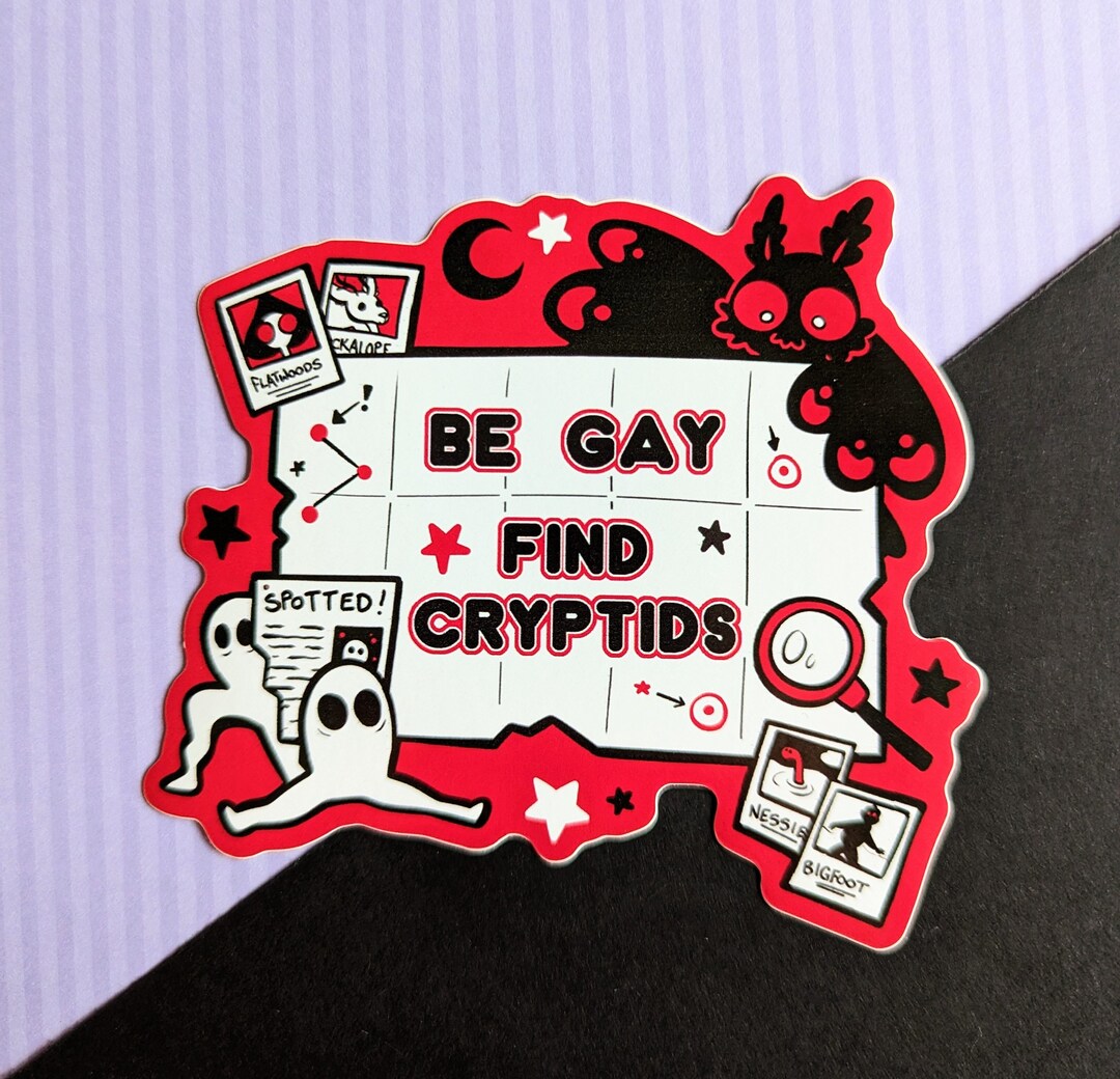 Be Gay Find Cryptids Vinyl Sticker - Etsy UK