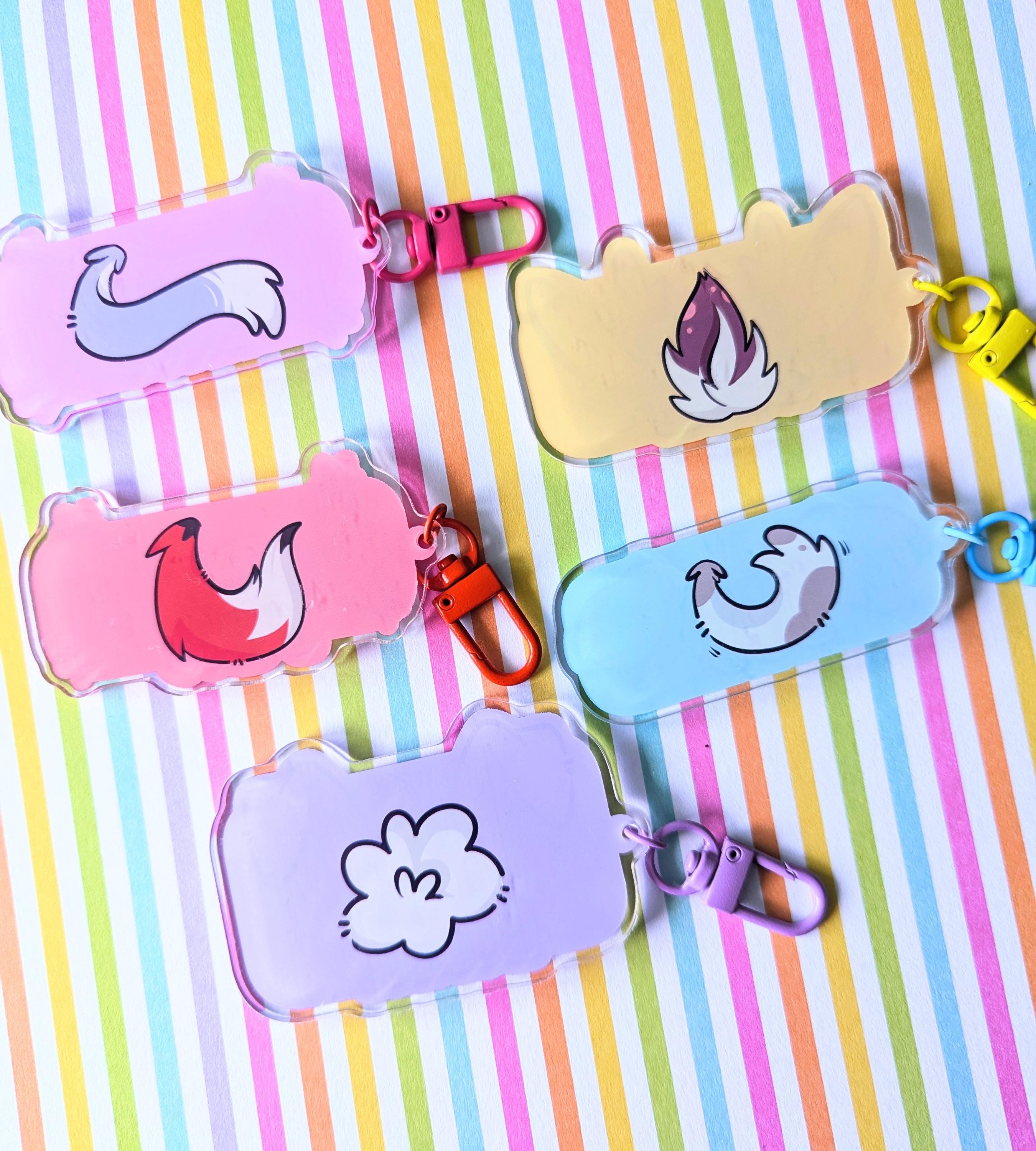Kemonomimi 3" Fursona Animal Themed Acrylic Charm Keychains - Etsy