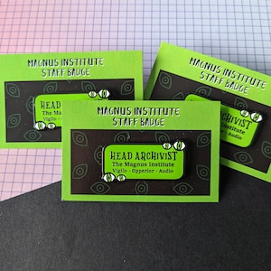 Head Archivist Staff Badge the Magnus Archives Cosplay Enamel Pin - Etsy