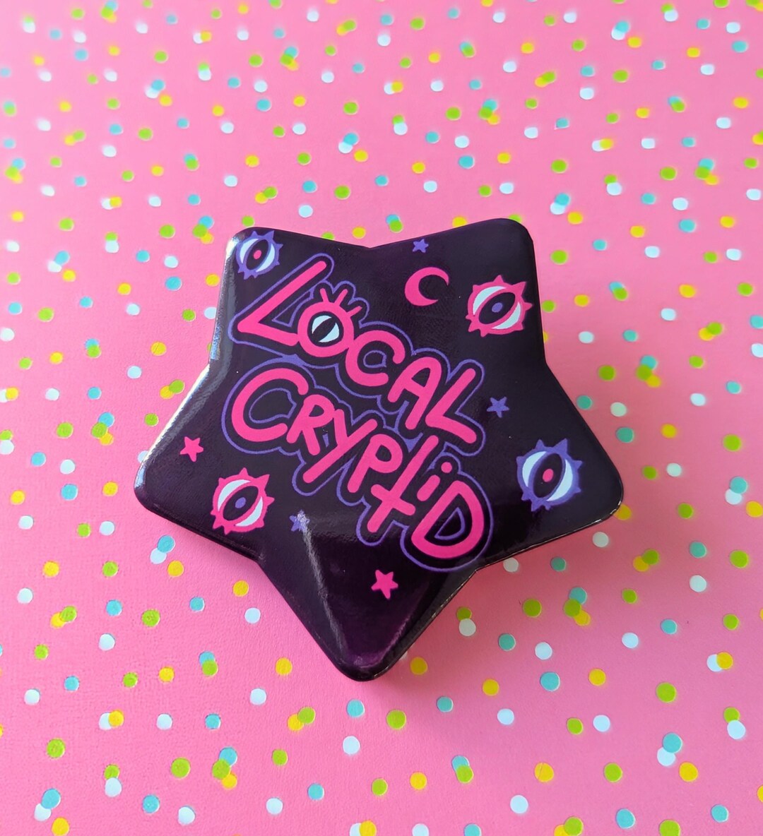 Local Cryptid Star Shaped Badge - Etsy