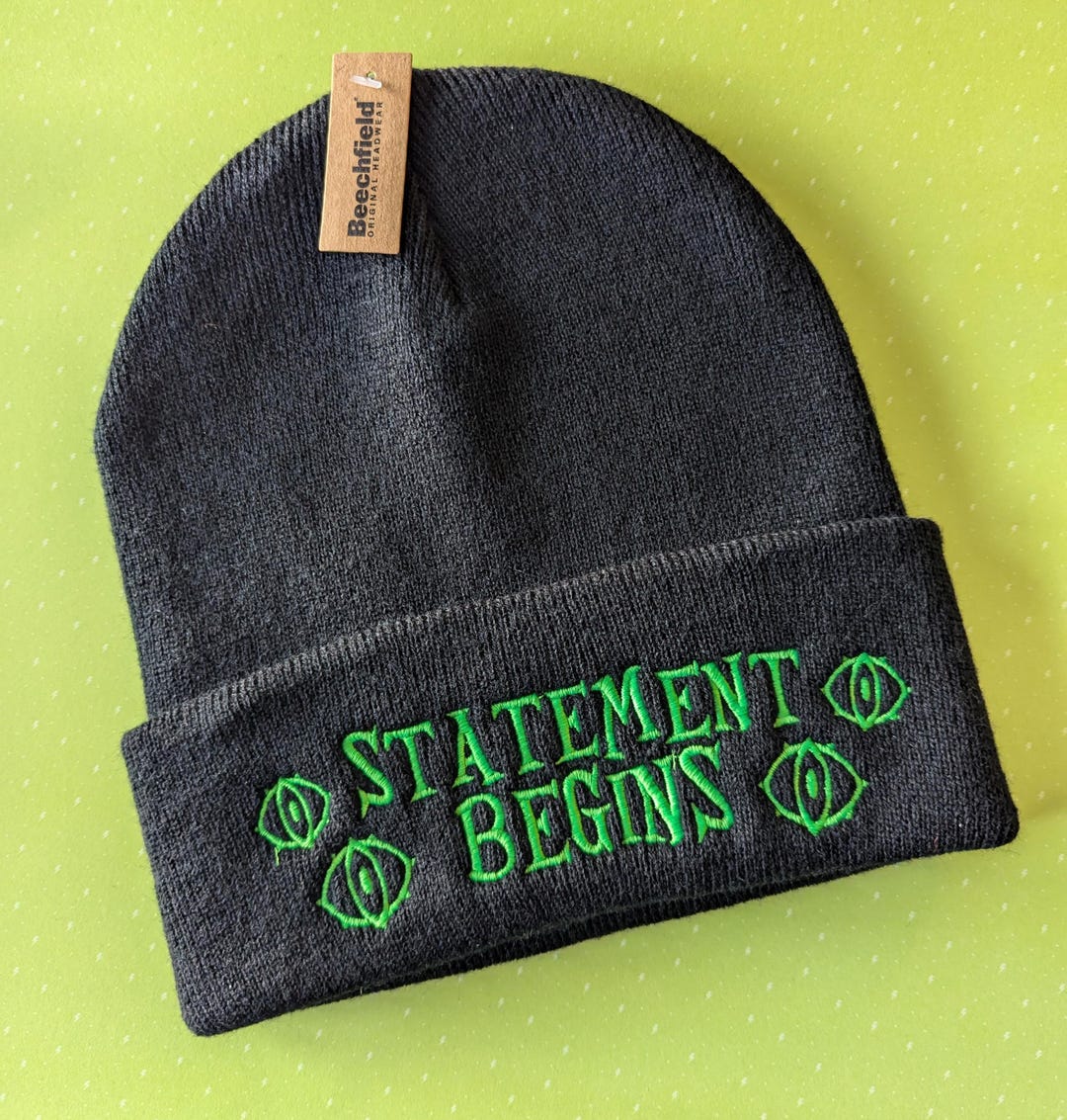 Statement Begins TMA Inspired Embroidered Beanie - Etsy