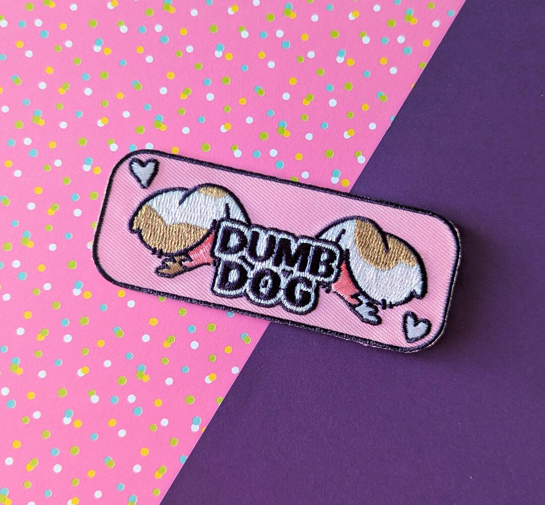 Dumb Dog Furry Themed Embroidered Patch - Etsy