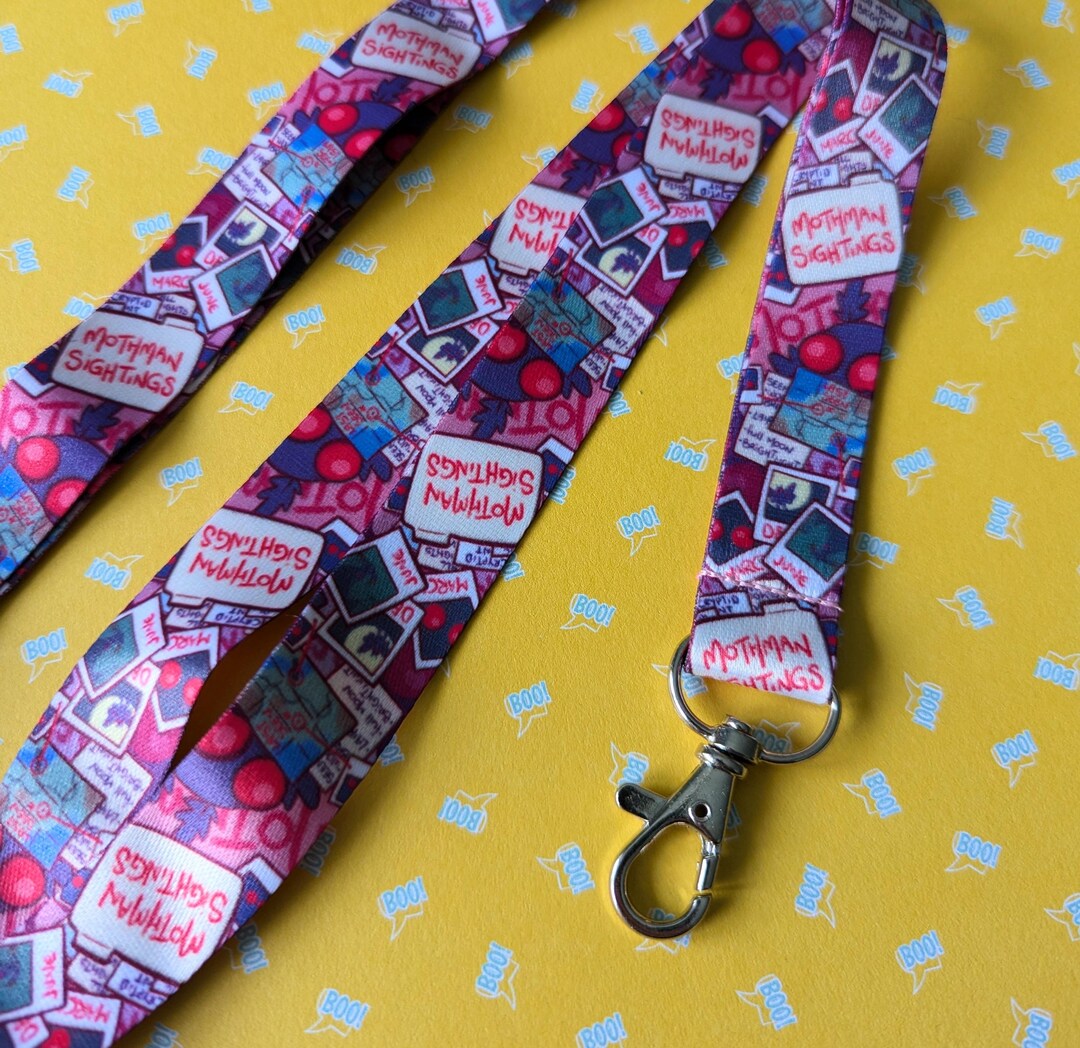 Mothman Cryptid Files Fabric Lanyard - Etsy